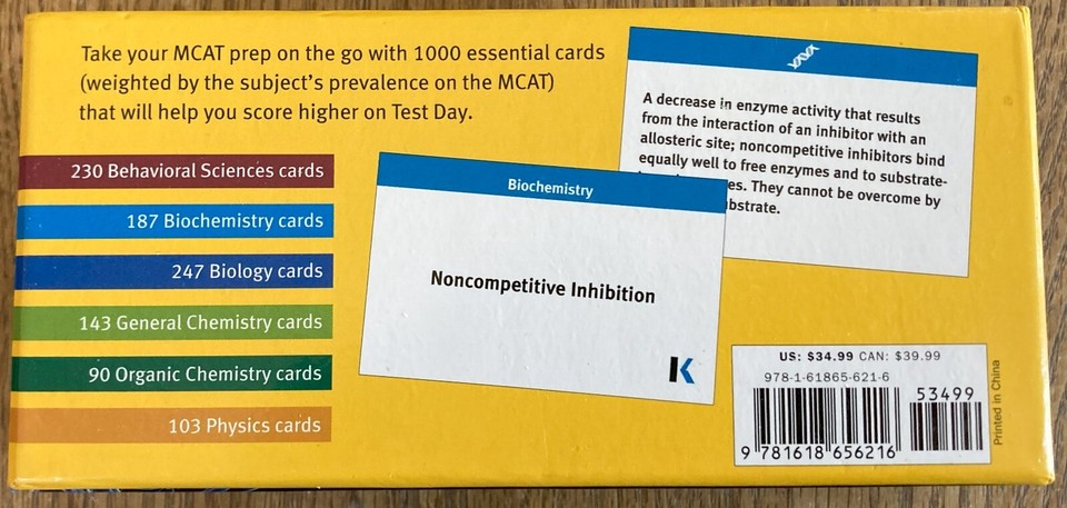 Kaplan MCAT Flashcards + App (Kaplan Test Prep) - Cards - VERY GOOD ...
