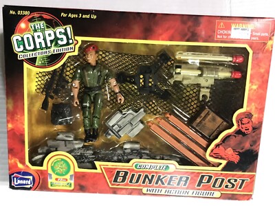 THE CORPS! Red Beret Figure & Complete Bunker Post Lanard Toys ...