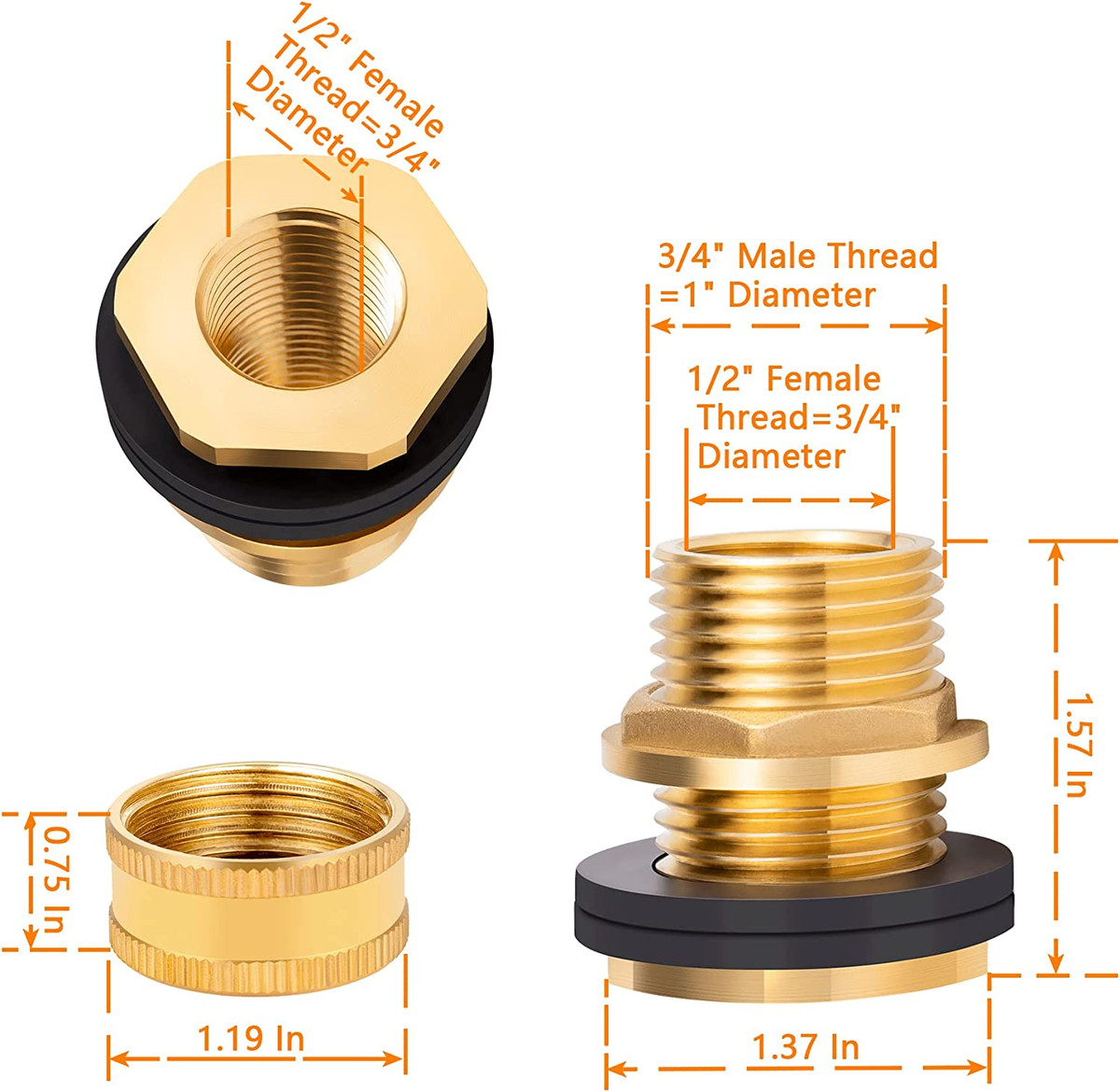 Garden Hose Bulkhead | Fasci Garden