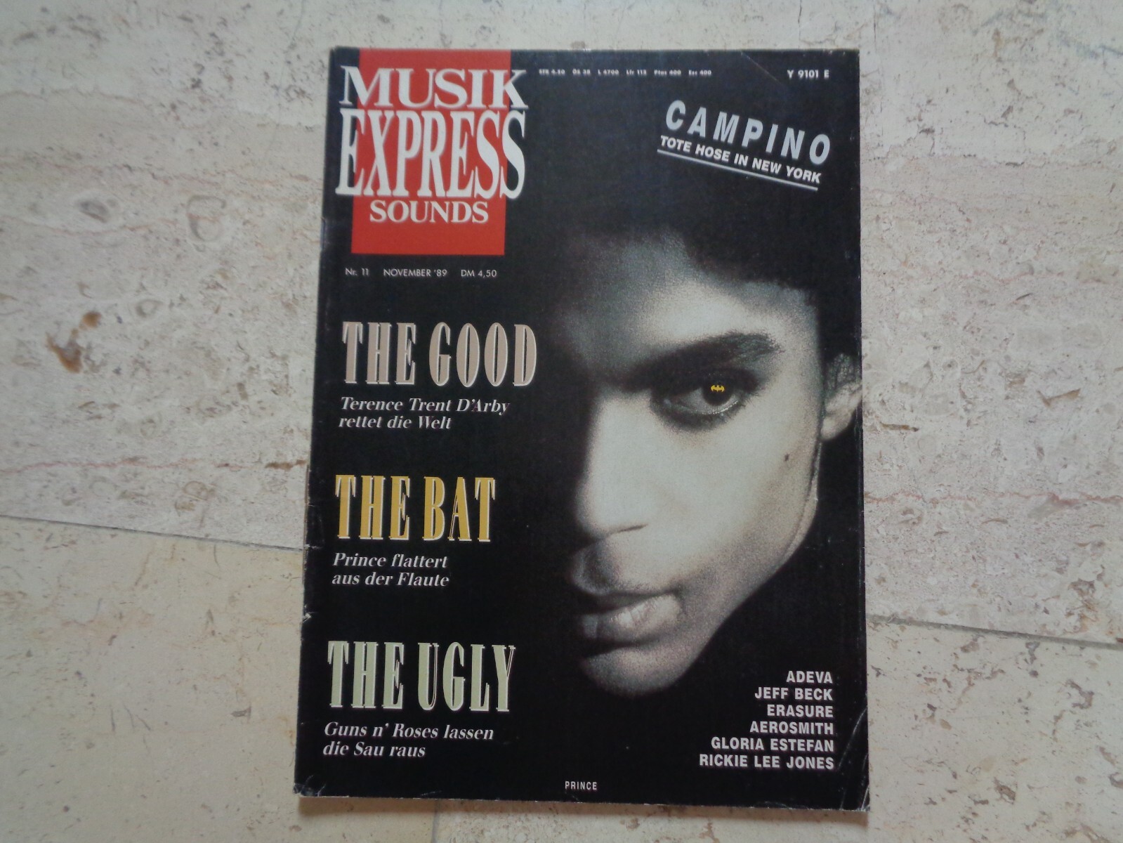 vintage 1989 PRINCE import cover magazine TAFKAP Rogers Nelson GLORIA ...