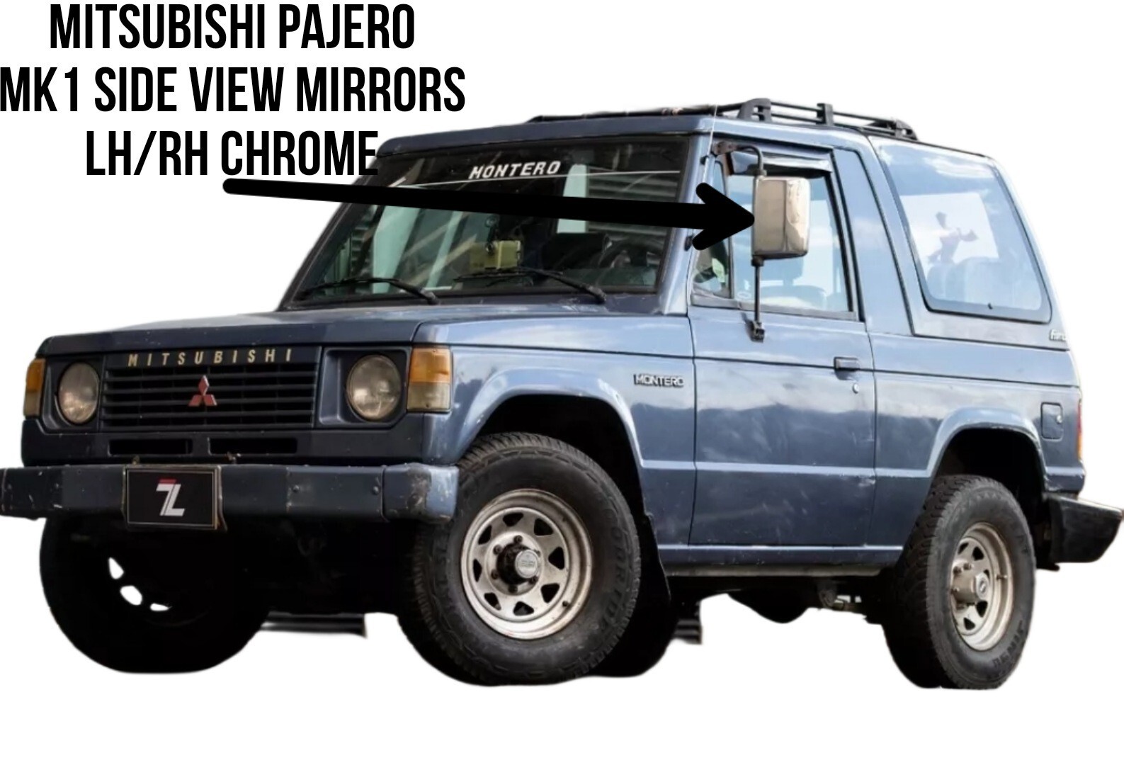 Mitsubishi Pajero MK1 Montero Side view Mirrors chrome LH/RH | eBay