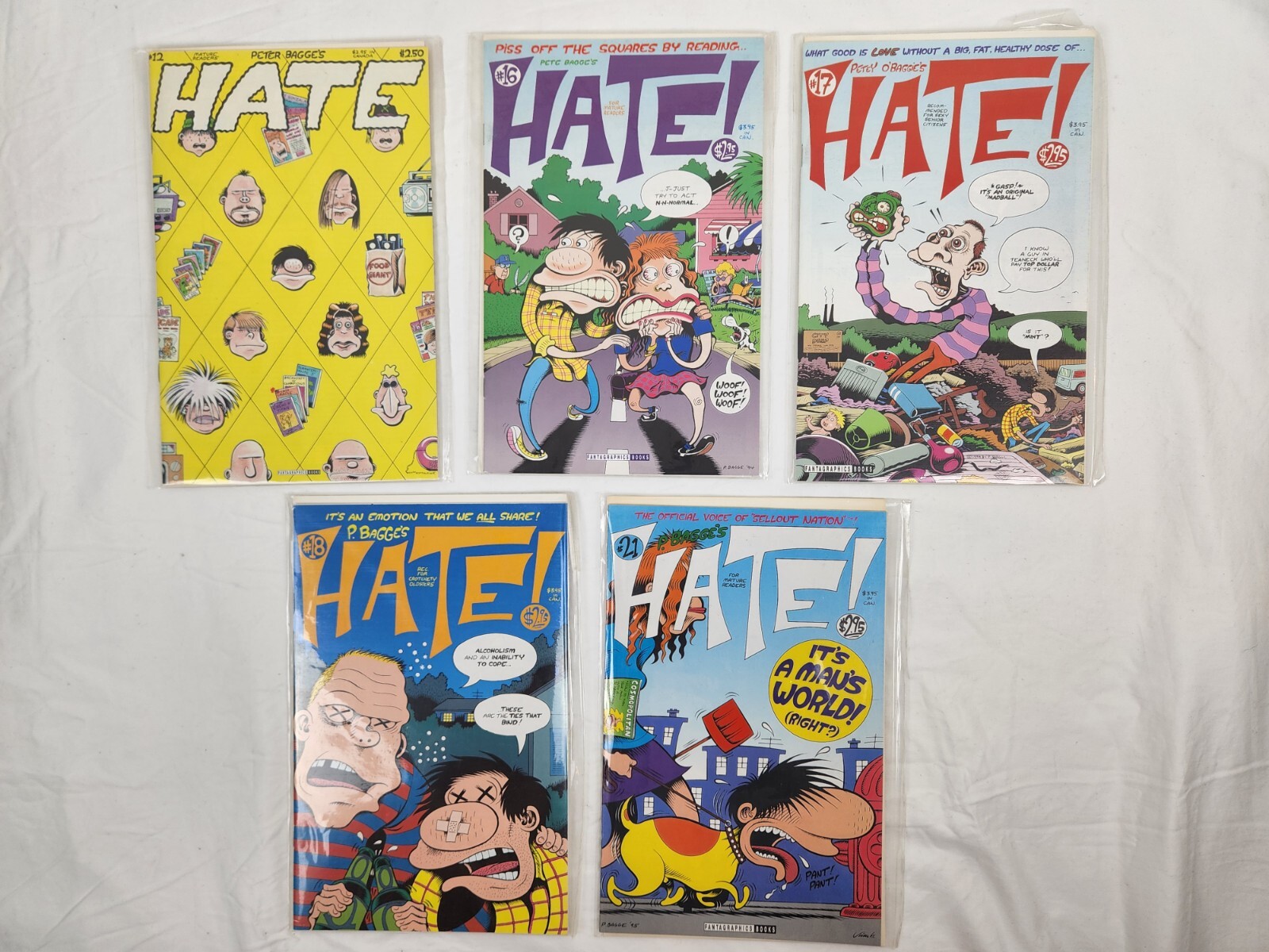 Peter Bagge's Hate Comics #12, 16, 17, 18, 21 Mint, Near Mint | eBay