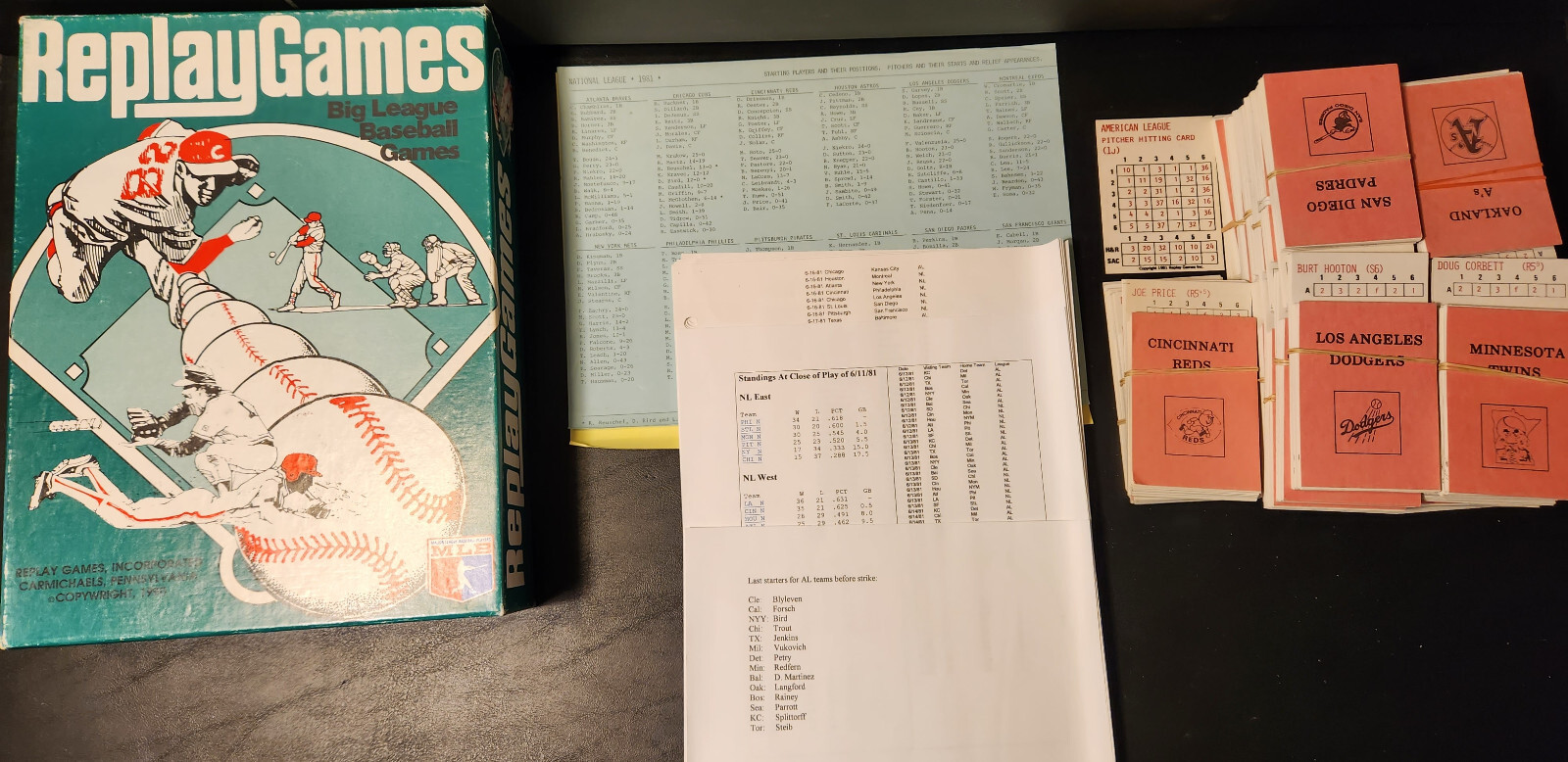 Replay Baseball 1981 Near Complete Set in Box Classic Era APBA-Like ...