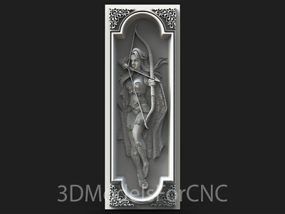 3D Model STL File for CNC Router Laser & 3D Printer Female Archer | eBay
