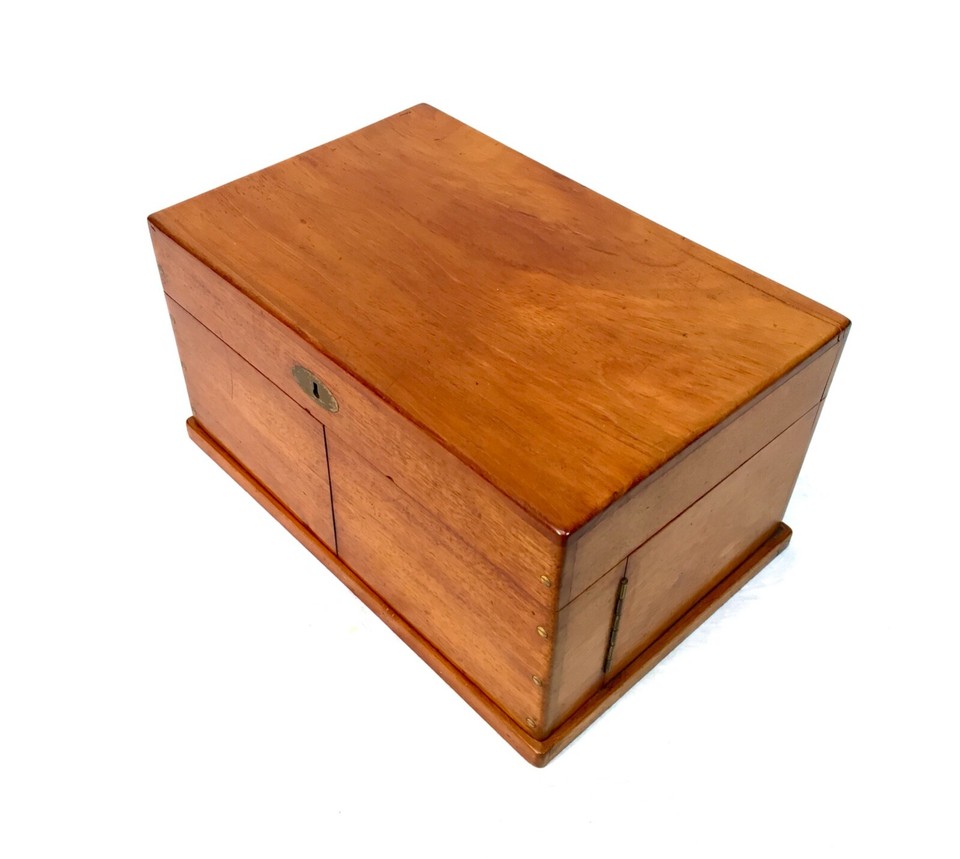 Antique 19th Century Victorian Games Compendium Box / Wooden Cabinet c ...