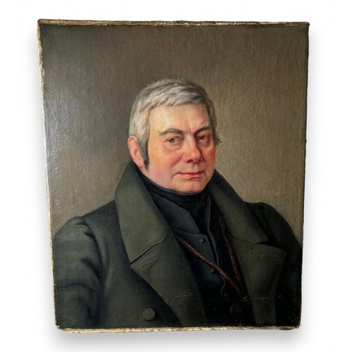 Antique French Oil on canvas "Portrait of a gentleman" signed AR dated ...