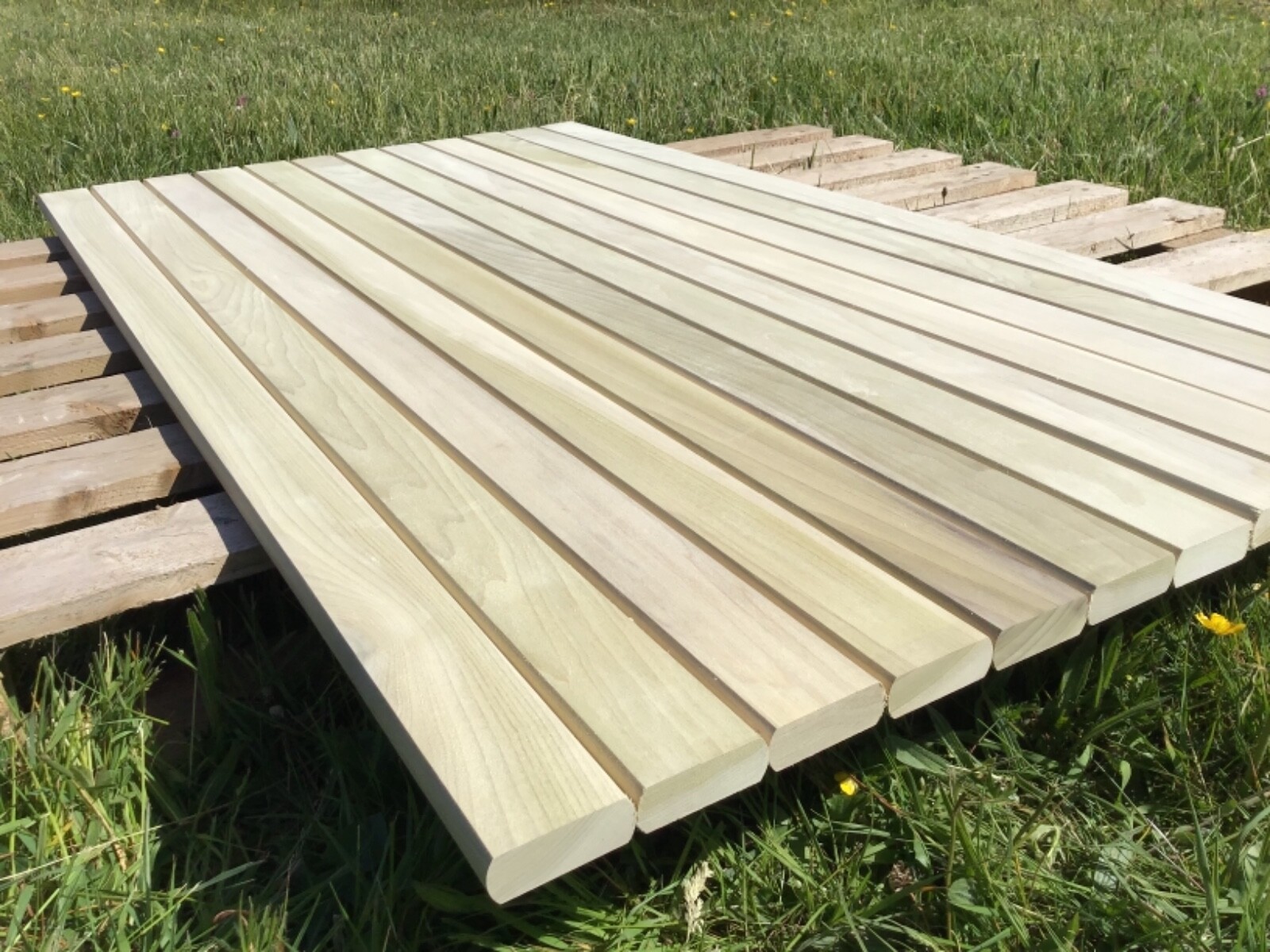 Hardwood Garden Bench Slats 12 Tulipwood 1.22m x 56mm x 20mm Seat ...