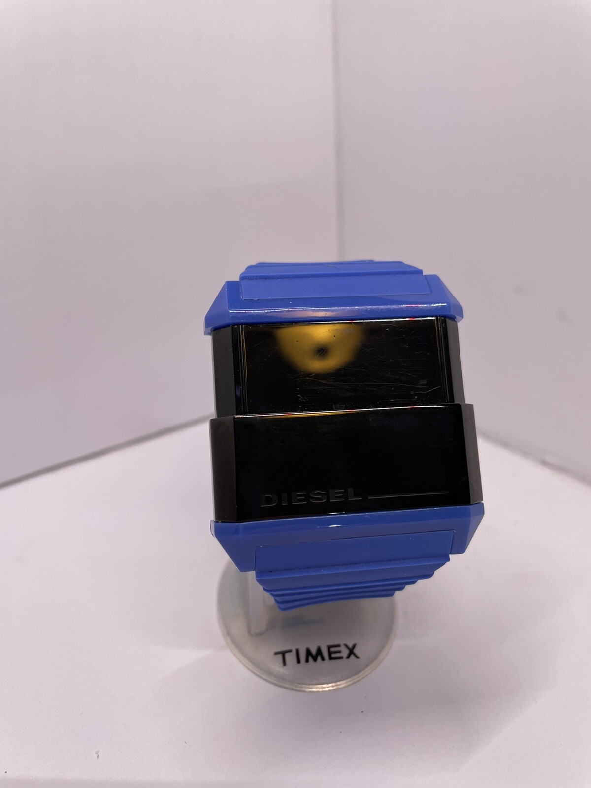 DIESEL Digital Watch Mens LCD Blue Slide Cover Only The Brave | eBay