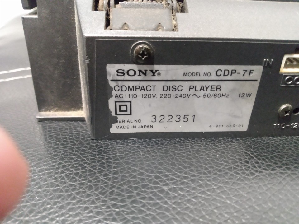 SONY CDP 7F CD PLAYER NOT WORKING FOR PARTS | eBay