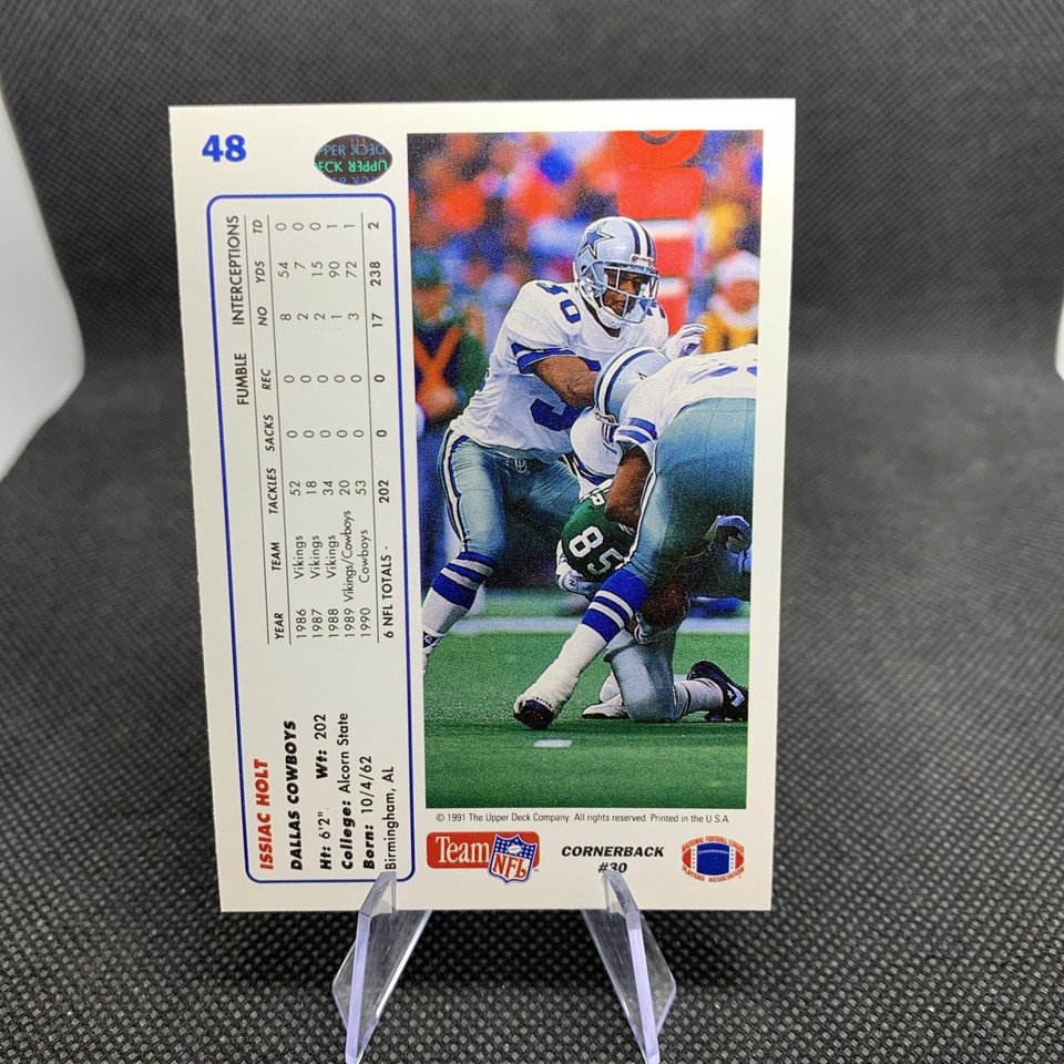 1991 Upper Deck #48 Issiac Holt Dallas Cowboys | eBay