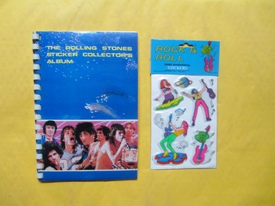 THE ROLLING STONES STICKER COLLECTOR'S ALBUM W/ONE PACK STICKERS RARE ...
