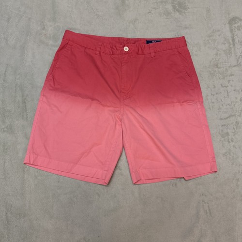 Vineyard Vines Jetty Red Classic Fit Dip Dyed 8" Island Short 38 New ...