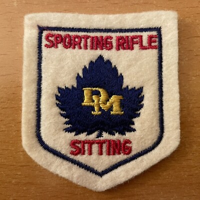 Vintage Canada Designated Marksman "Sporting Rifle Sitting" Patch | eBay