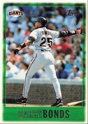 1995 Topps CyberStats Season in Review Barry Bonds San Francisco Giants ...