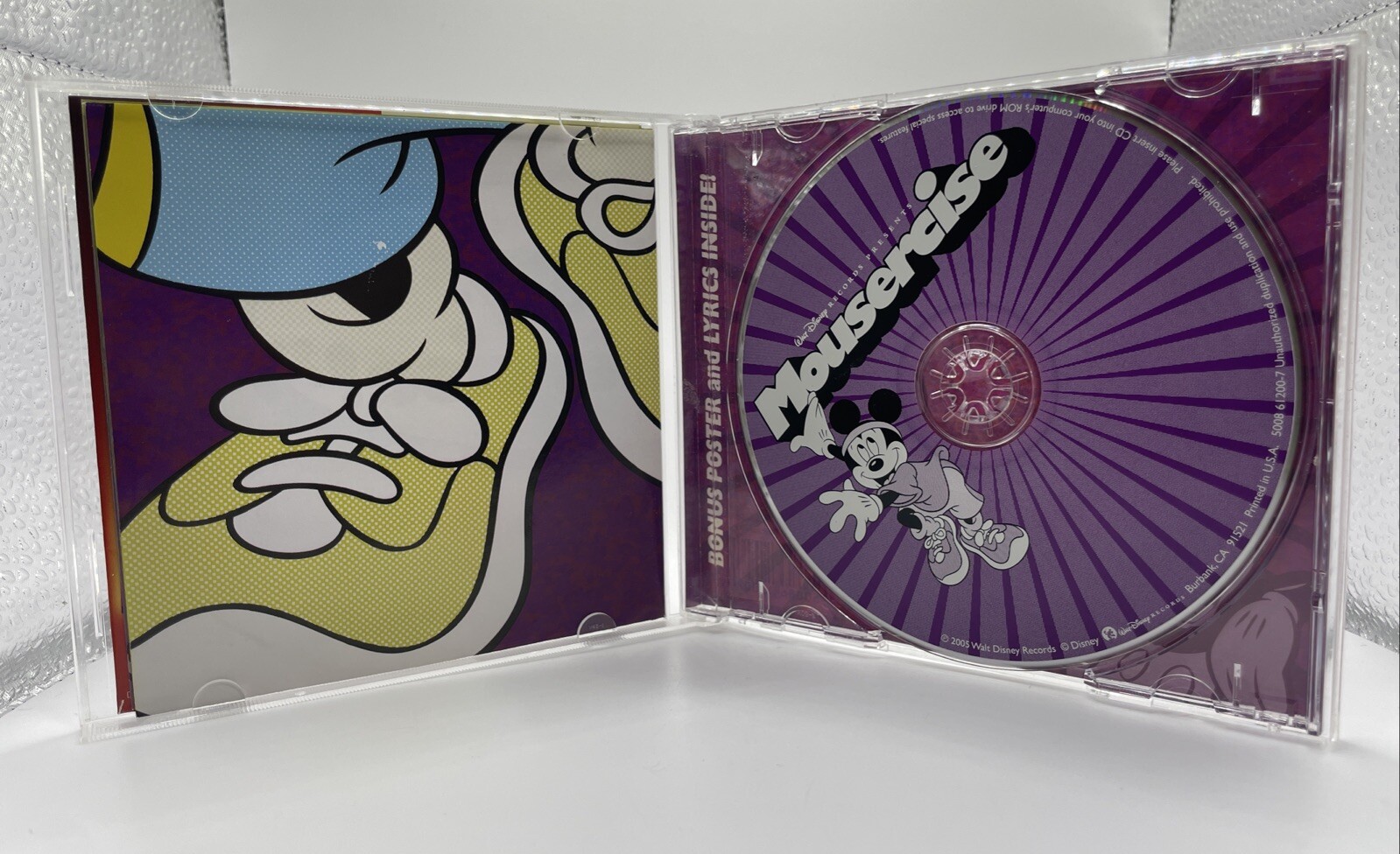 Mousercise by Disney (CD, Jul-2008, Walt Disney) Bonus Poster ...