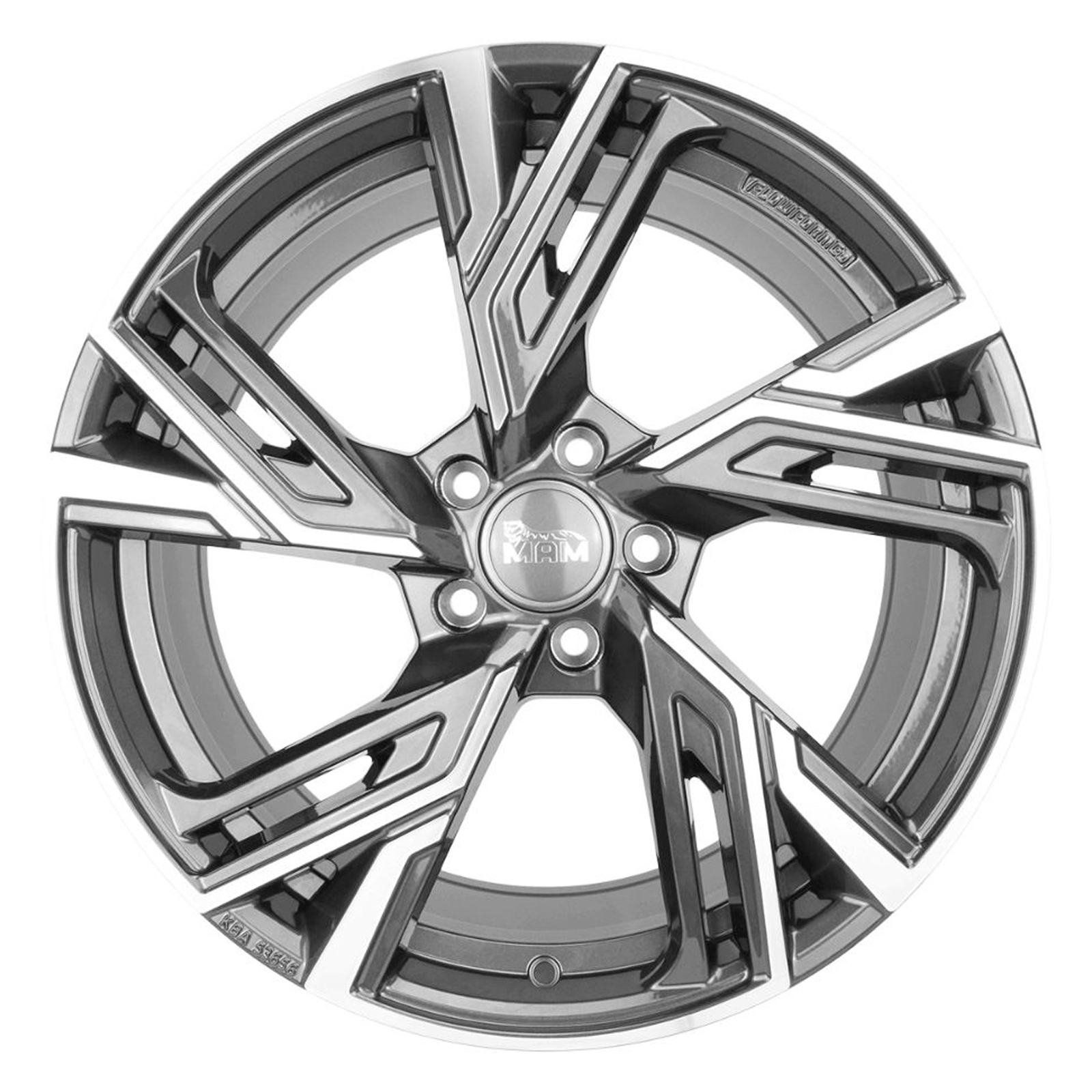 19 Zoll MAM RS5 Palladium Polish ET30 Alufelgen für VW Tiguan 5N SUV ...