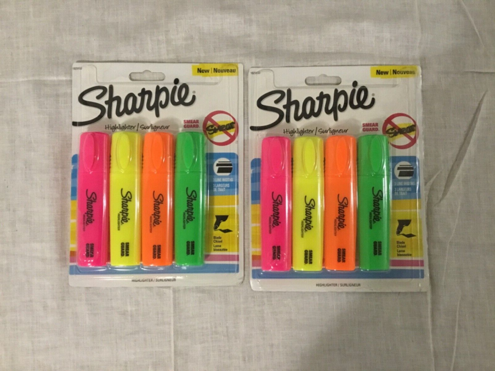 2 Packs SHARPIE Highlighters 1825633 Assorted Colors - 4 Pack New 3 ...