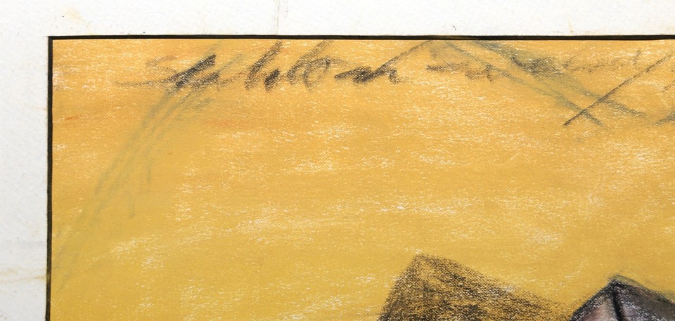 Unknown Artist,Cellist,Pastello Su Carta,Firmato " Shelton E Data ...