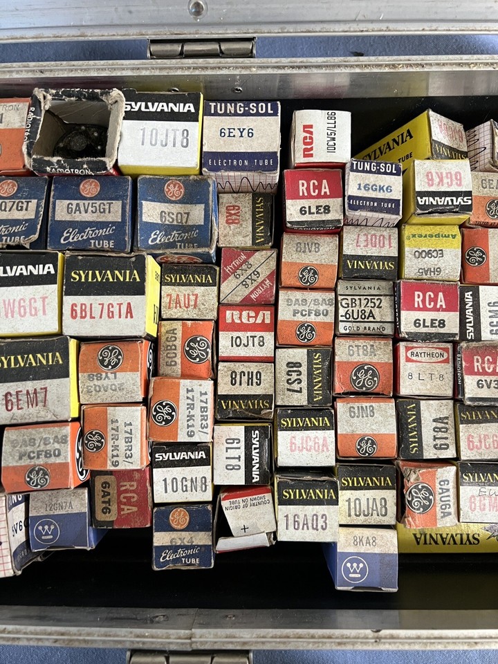 Vintage Tube Lot Over 300! And Case Sylvania Tube TV & Radio Repairman ...