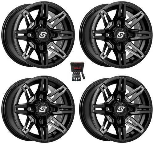 Sedona Rukus ATV Wheels/Rims Black 14" Sportsman 550 850 1000 | eBay