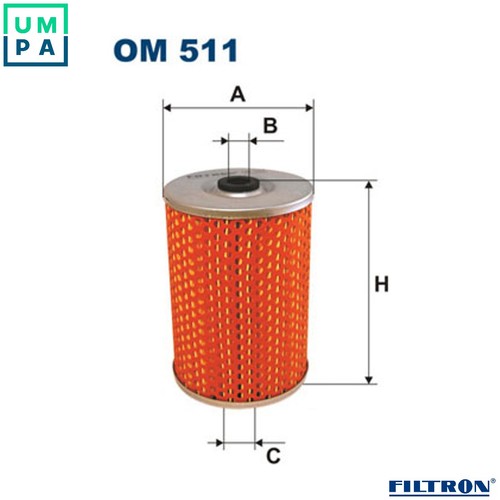OIL FILTER OM 511 FOR MERCEDES-BENZ CABRIOLET 123/Break/T-Model SL 8 G ...