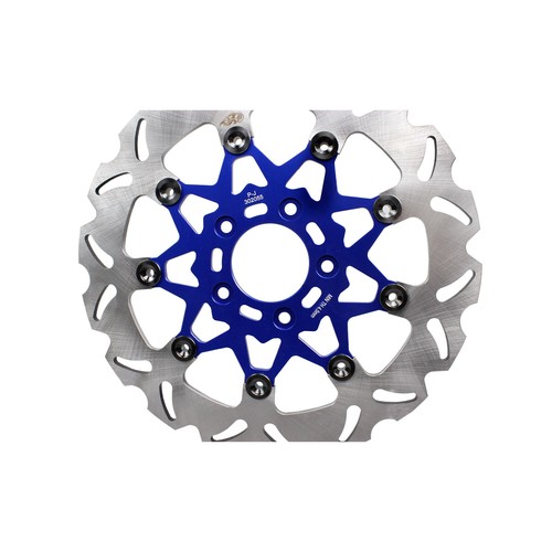 Blue 11.5" Floating Rear Brake Rotor for Harley 00-17 Dyna Fat Bob FXDF ...