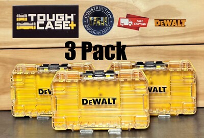 3 DEWALT Tough Case Bit Tip Storage Organizer STACKABLE INTERLOCKING ...