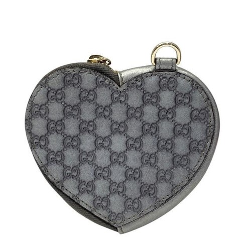 Authentic Gucci Shima Gucci Sima 152615 Coin wallet Case Heart motif ...
