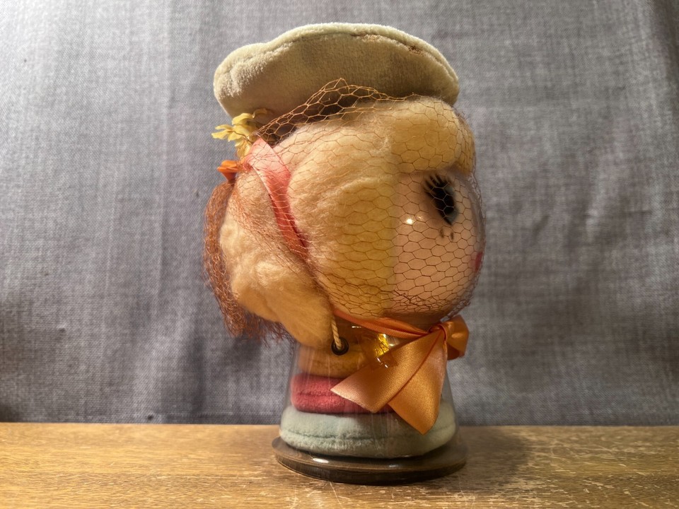 Vintage Powder Puff Head 1950's 1960's Complete Antique Retro Beauty ...