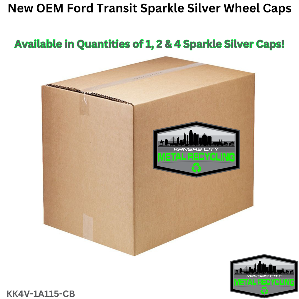 New OEM 6 Lug Sparkle Silver Center Wheel Caps (4) Ford Transit AWD 150 ...