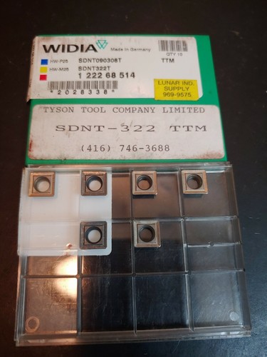 6pc Widia Valenite SDNT 322 TTM Carbide Inserts Indexable SDNT322T ...
