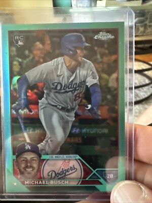 2023 Topps Chrome Rookie Debut Michael Busch #USC105 Aqua Refractor 147 ...