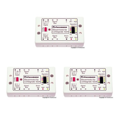 Viessmann 5224 x 3pcs Control module for colour light signals digital ...