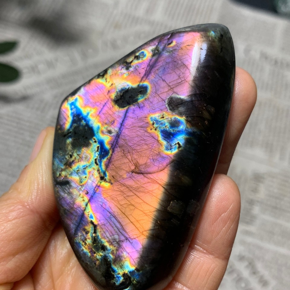 128g Natural Purple Light Labrador Quartz Crystal Stone Specimens ...