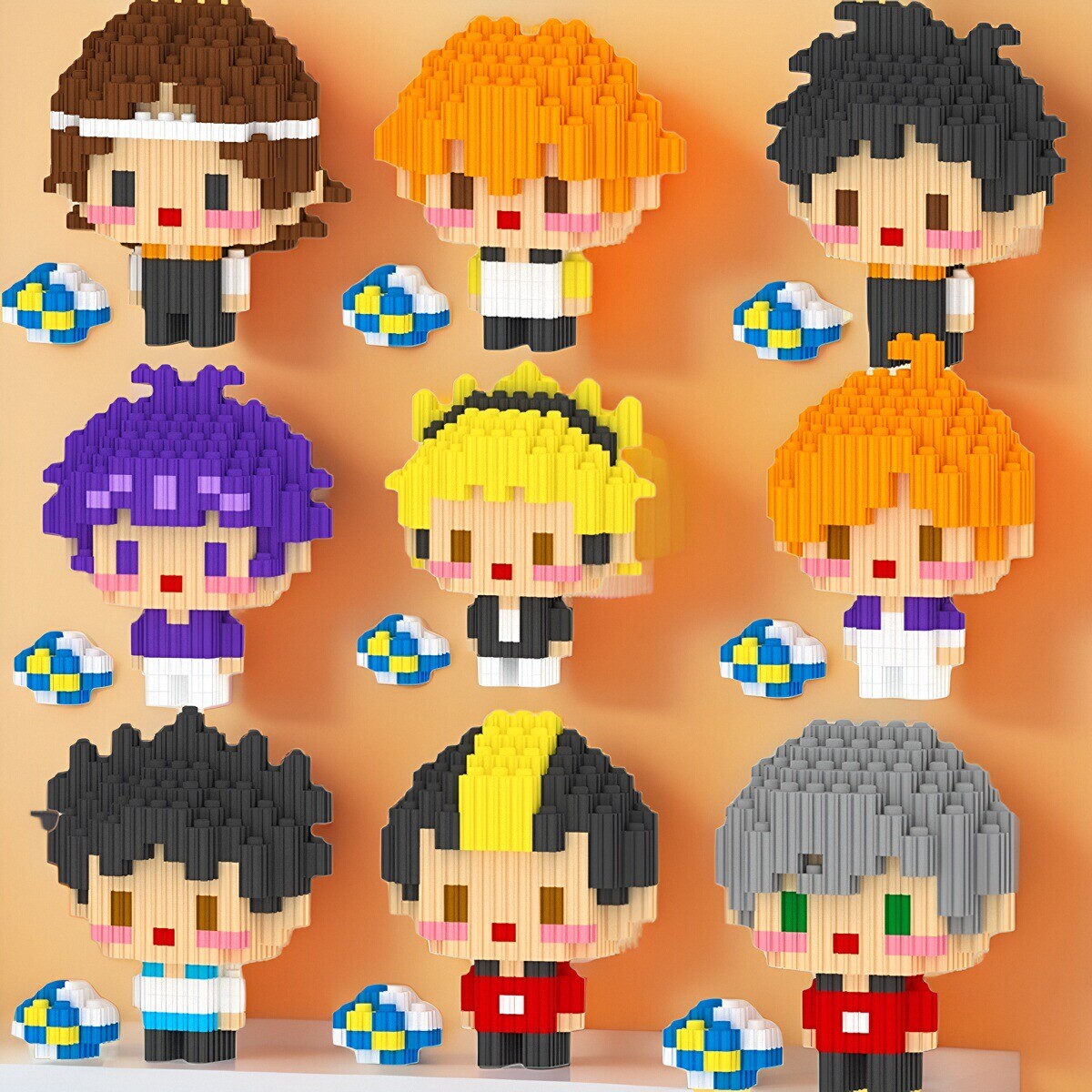 Haikyuu!! Toy Building Block Alpinia Oxyphylla Decorate Brick Plaything ...