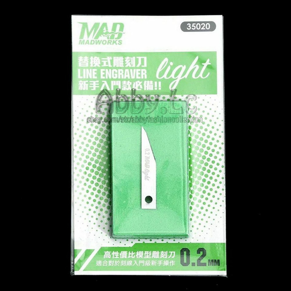 MADWORKS LIGHT Line Engraver Model Tools Scriber Craft Chisel 0.15 0.2 ...