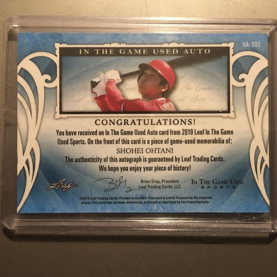 Shohei Ohtani 2019 Autograph Card Limited To 35 Old Autographs | eBay