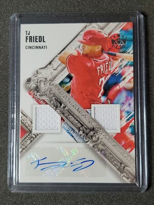 2022 Panini TJ FRIEDL RC Diamond Kings Dual Patch Auto DMS-TF RPA REDS ...