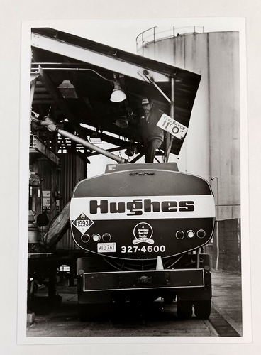 1989 Boston MA Hughes Oil Forest Hills Terminal Truck Driver VTG Press ...