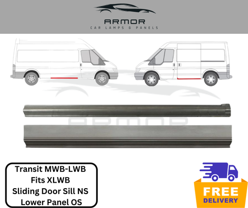 FOR FORD TRANSIT MK6 MK7 00-13 MWB LWB XLWB REPAIR SIDE PANEL SET NS ...