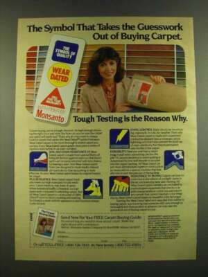 1983 Monsanto Wear Dated Carpet Ad - The symbol that takes the ...