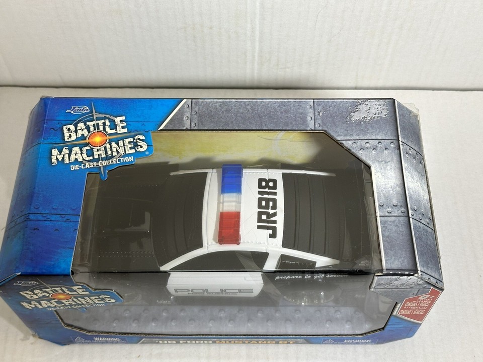 JADA BATTLE MACHINES 2006 FORD MUSTANG GT POLICE 1:24 DIECAST MODEL CAR ...