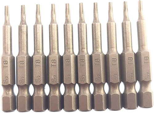 Torx T8S T8 Security Screwdriver Drill Power Bit 10 Pack with hole | eBay