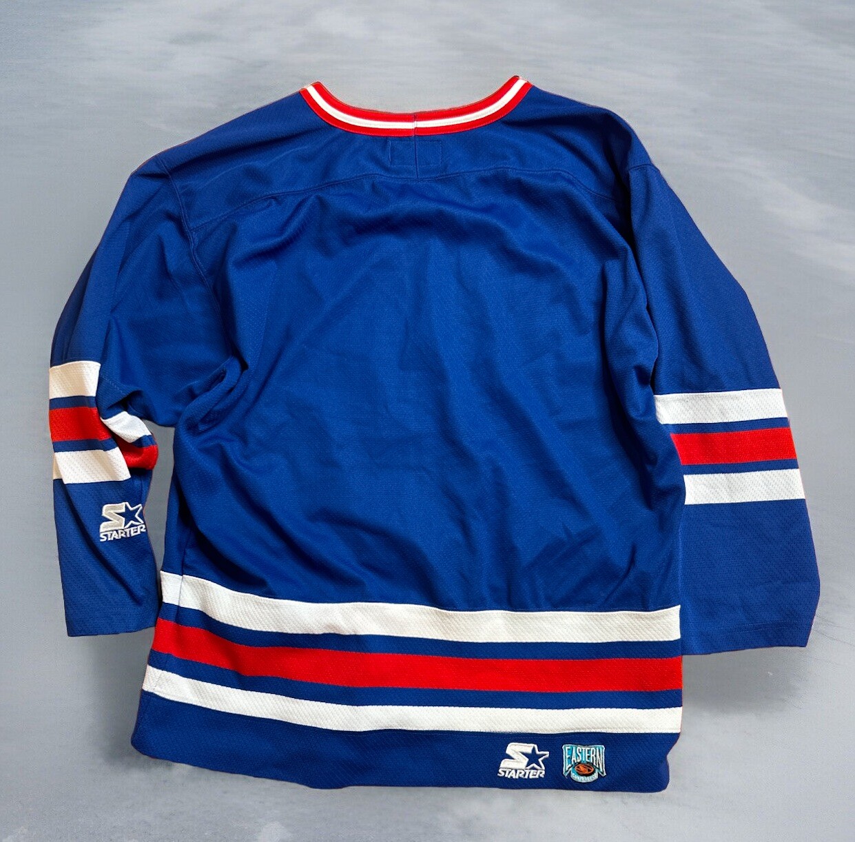 Vintage Starter New York Rangers Jersey Mens Large Blue Red White NHL ...