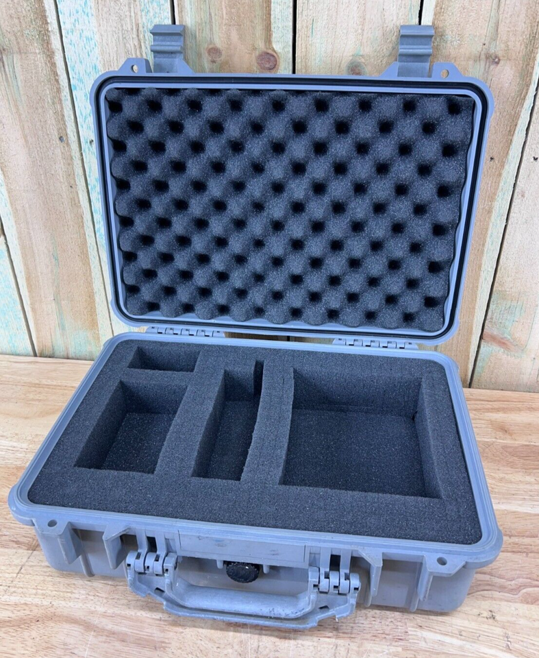 Pelican 1500 Protector Case Grey Waterproof Good Condition OS | eBay