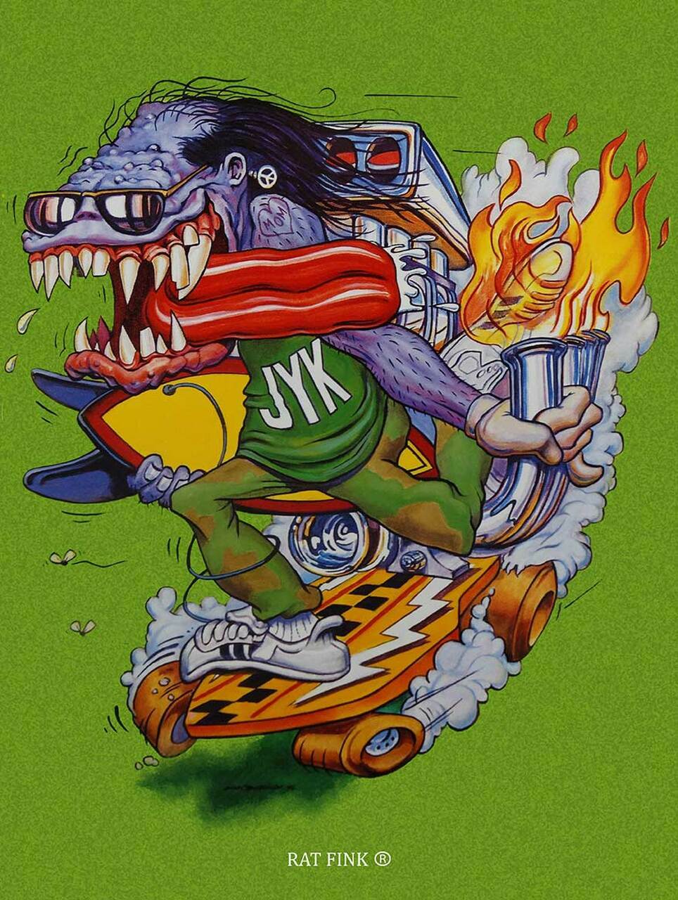 Skateboard Monster Rat Fink Big Daddy Ed Roth Metal Sign | eBay