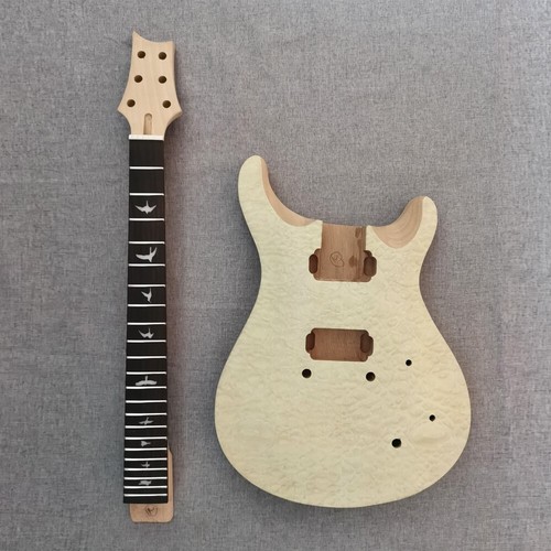 DIY electric prs guitar kit stoptailer mahogany body neck bird inlay 22 ...