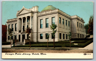 Postcard MN c.1900's Carnegie Public Library Duluth Minnesota V7 | eBay