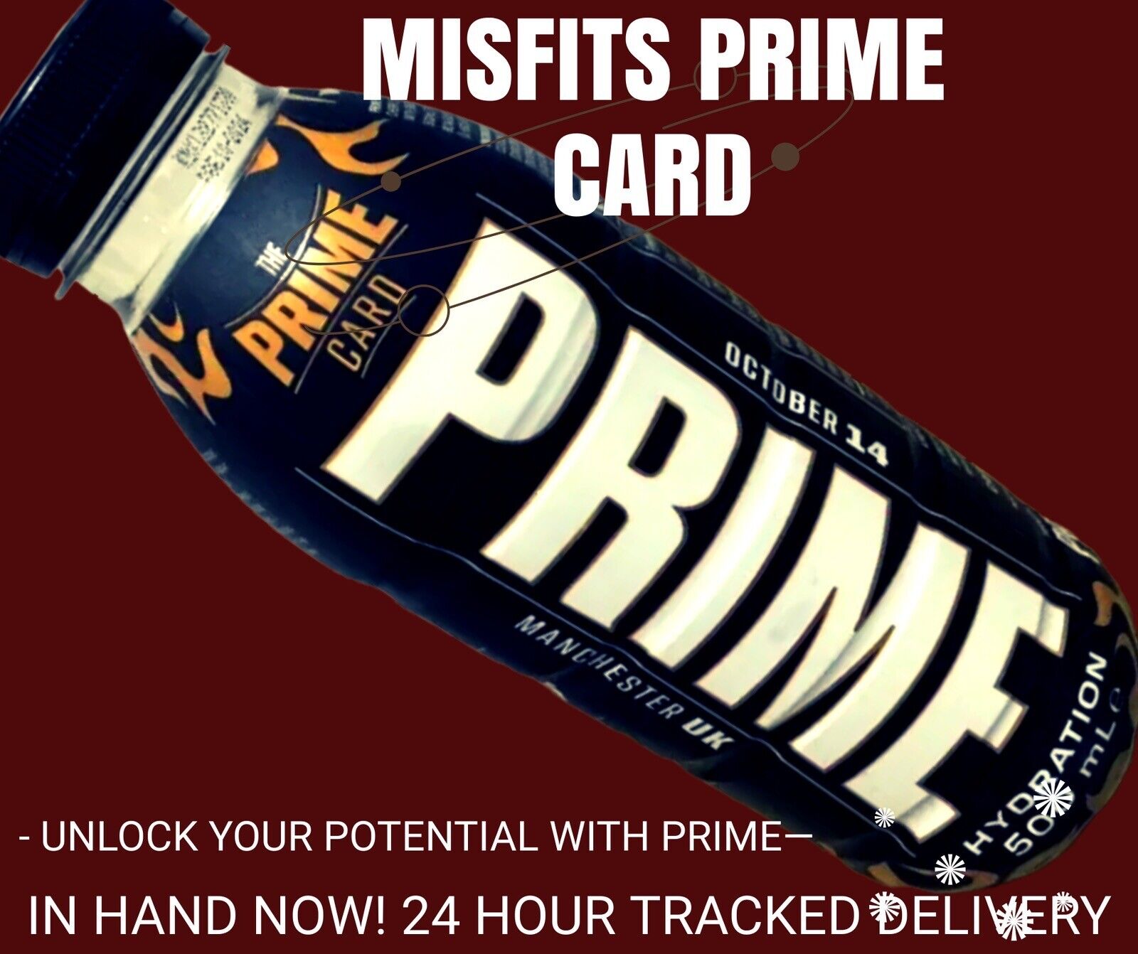 Prime Drink Card Misfits 2 Drinks + T-Shirt Limited Edition Prime KSI ...