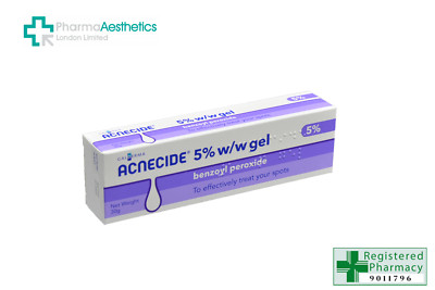 Acnecide 5% Gel Benzoyl Peroxide - 30g- Treatment For Acne & Blemishes ...